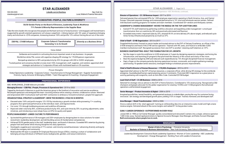 Resumes for Executives & Career Changers — COMPELLING RESUMES