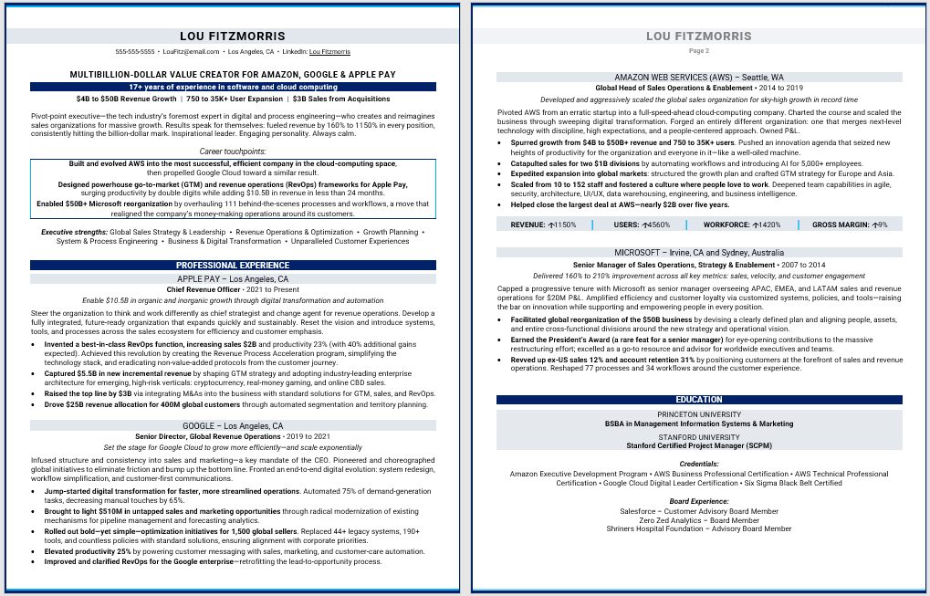 Resumes for Executives & Career Changers — COMPELLING RESUMES