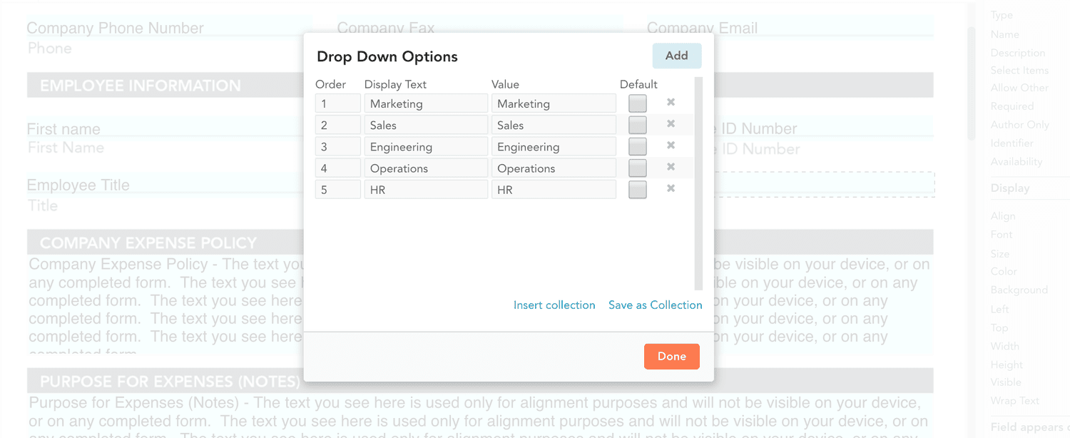 ProTip: Configure Your Drop Down Menu - GoFormz