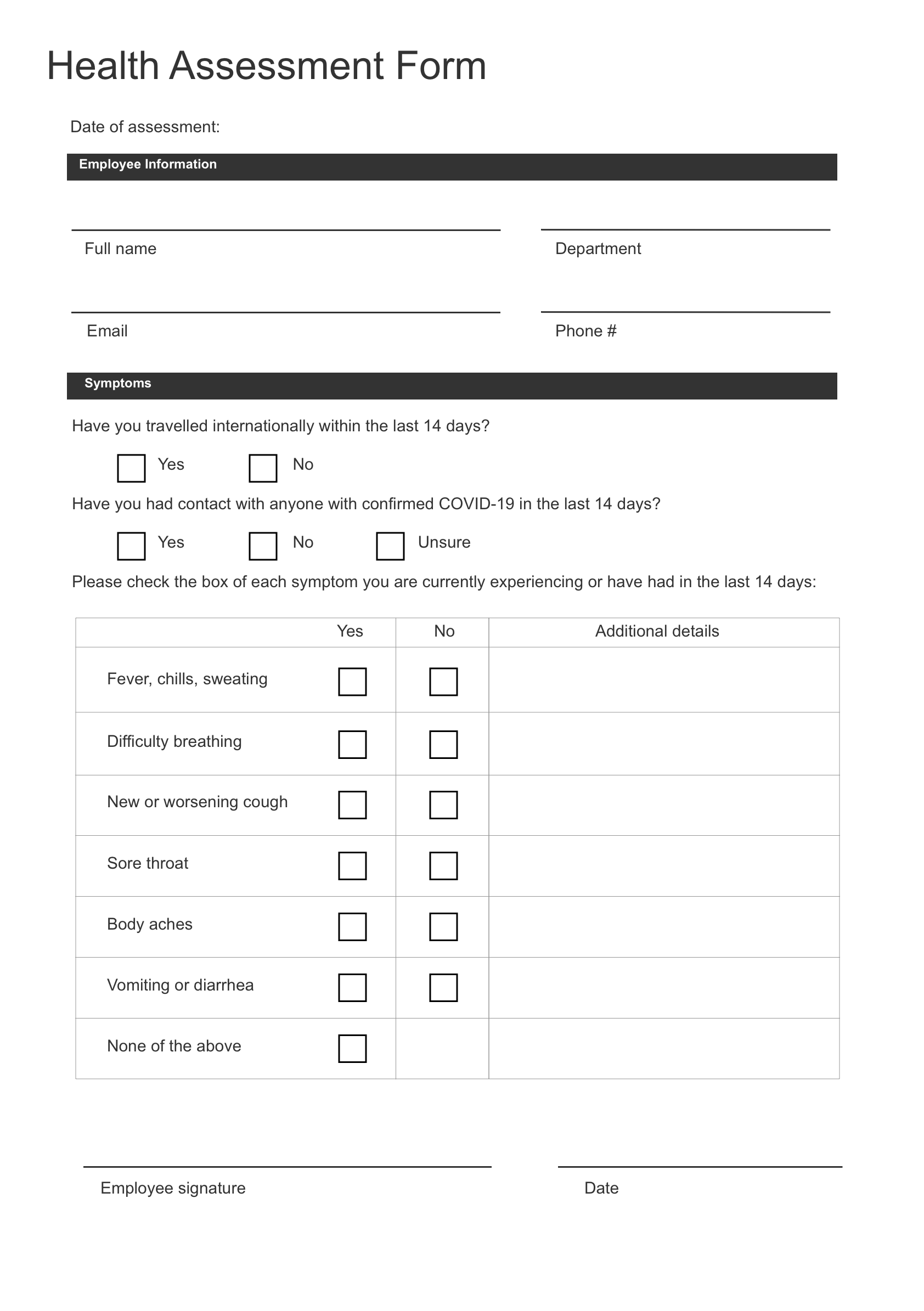 Health Screening Form Template _ Free Health Screening Forms – MRDHN