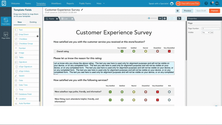 Add Page Elements to Your Form Template - GoFormz