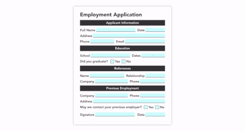 Form Spotlight The Employee Application Form Goformz