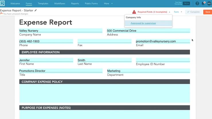 [Feature Update] An Improved Required Fields Experience - GoFormz