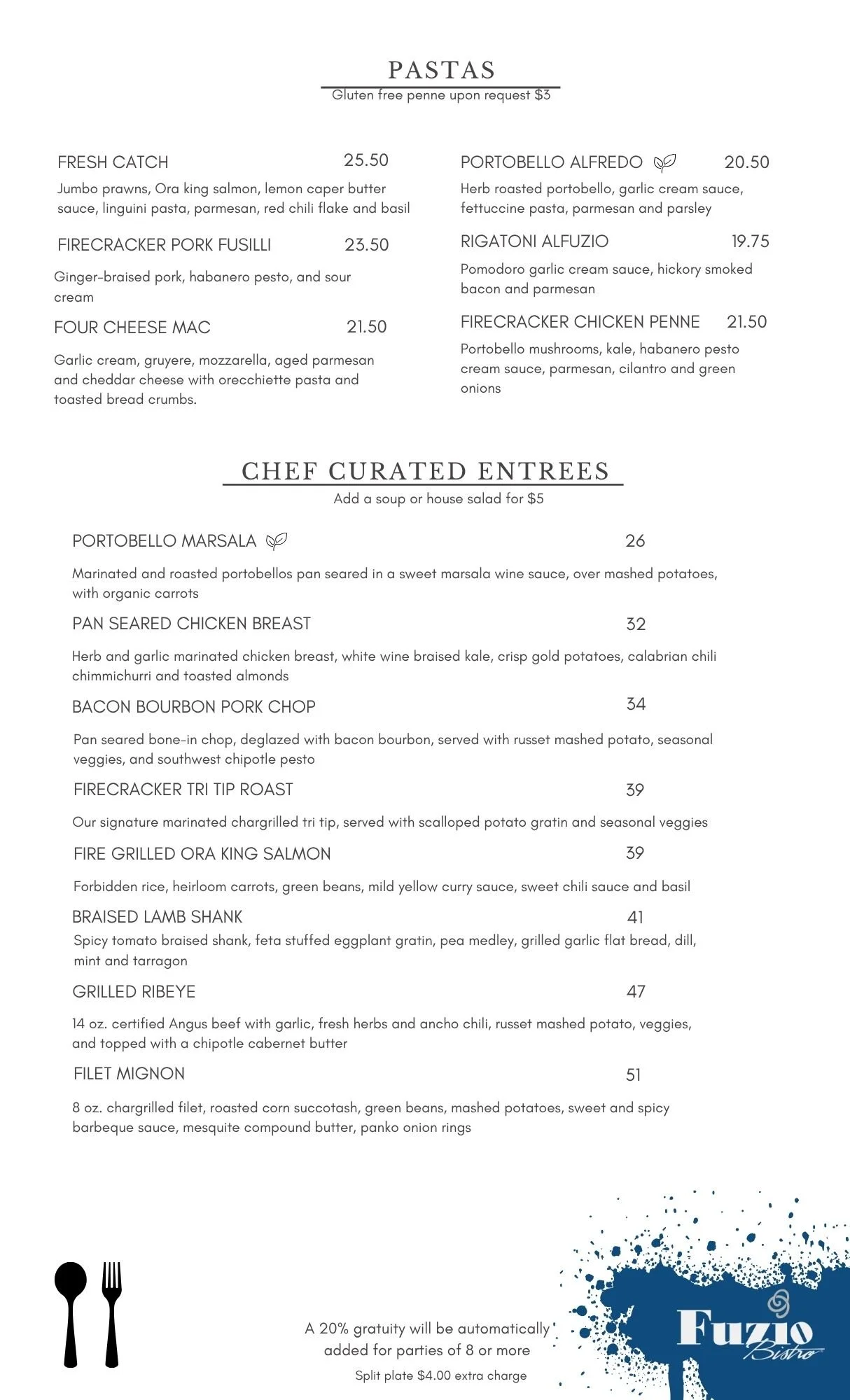 Our Menu — Fuzio Universal Bistro