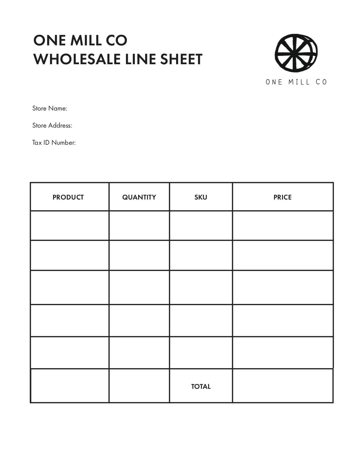Wholesale Line Sheet 101 Guide Wholesale In A Box