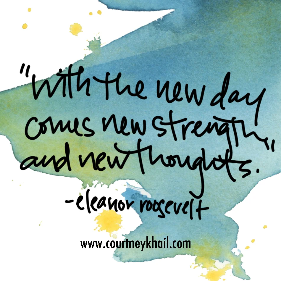 new day, new strengths, new thoughts | monday quote — courtney khail