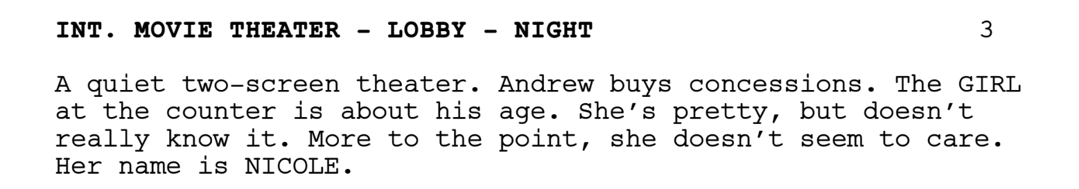 BRAD DAILEY | SCRIPT FORMAT 2: SCENE HEADINGS