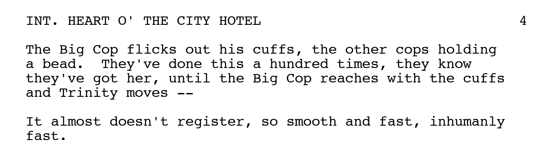 BRAD DAILEY | SCRIPT FORMAT 3: NARRATIVE DESCRIPTION