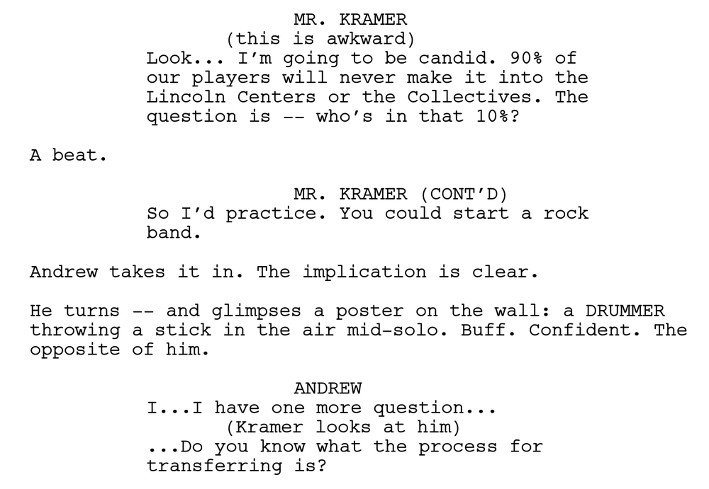 BRAD DAILEY | SCRIPT FORMAT 4: CHARACTER DIALOGUE + HEADINGS