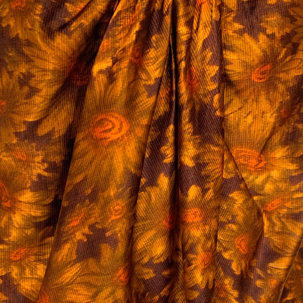 Orange Silk Fabric