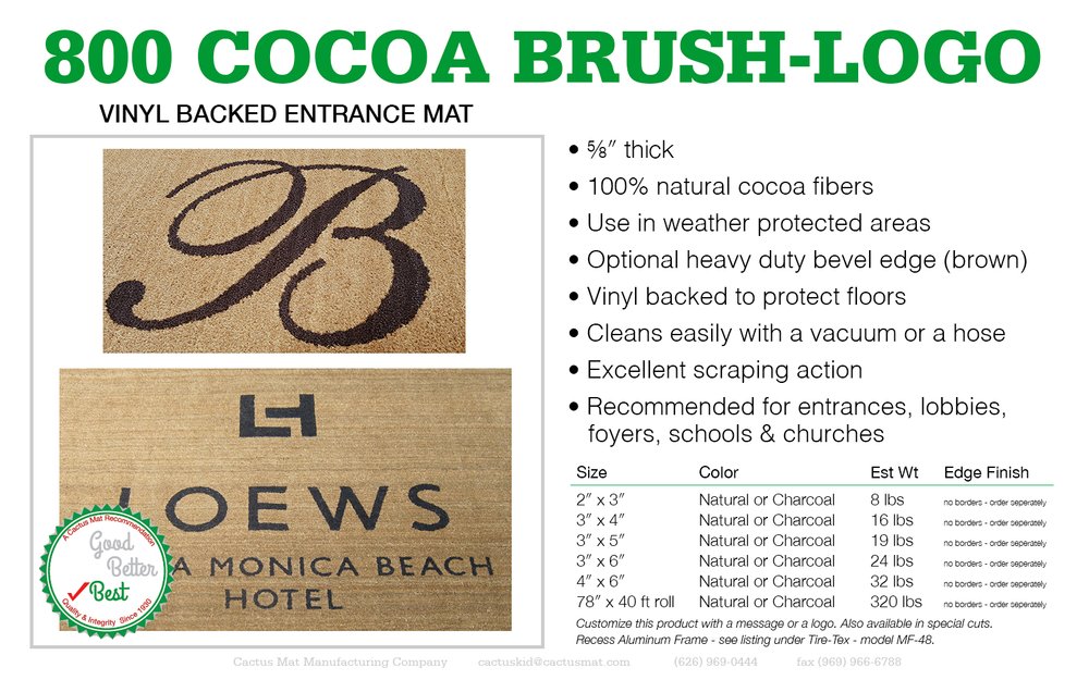 CUSTOM LOGO MATS — Cactus Mat