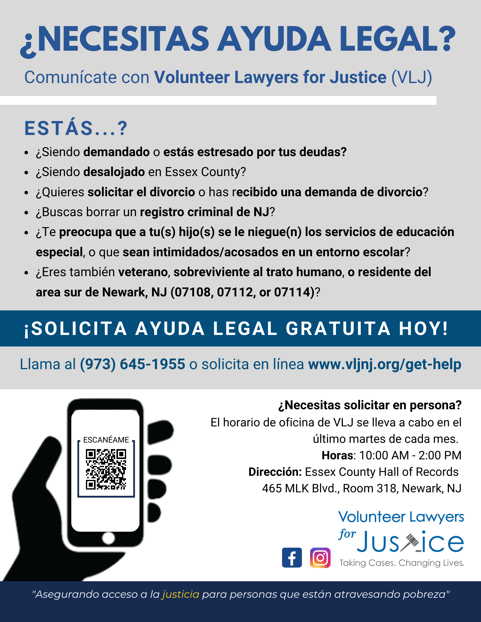 Apply for Free Civil Legal Help — Volunteer Lawyers for Justice