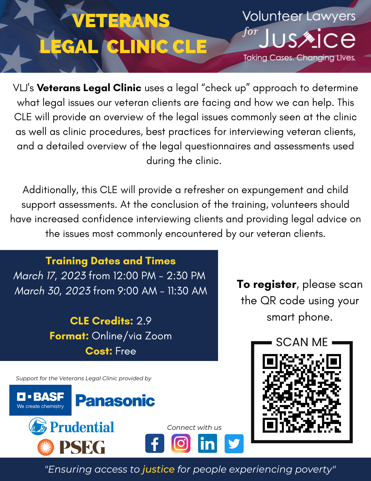 Upcoming Trainings — Volunteer Lawyers for Justice
