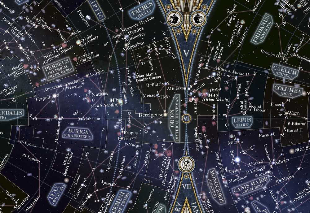 Map of the Night Sky — Halcyon Maps