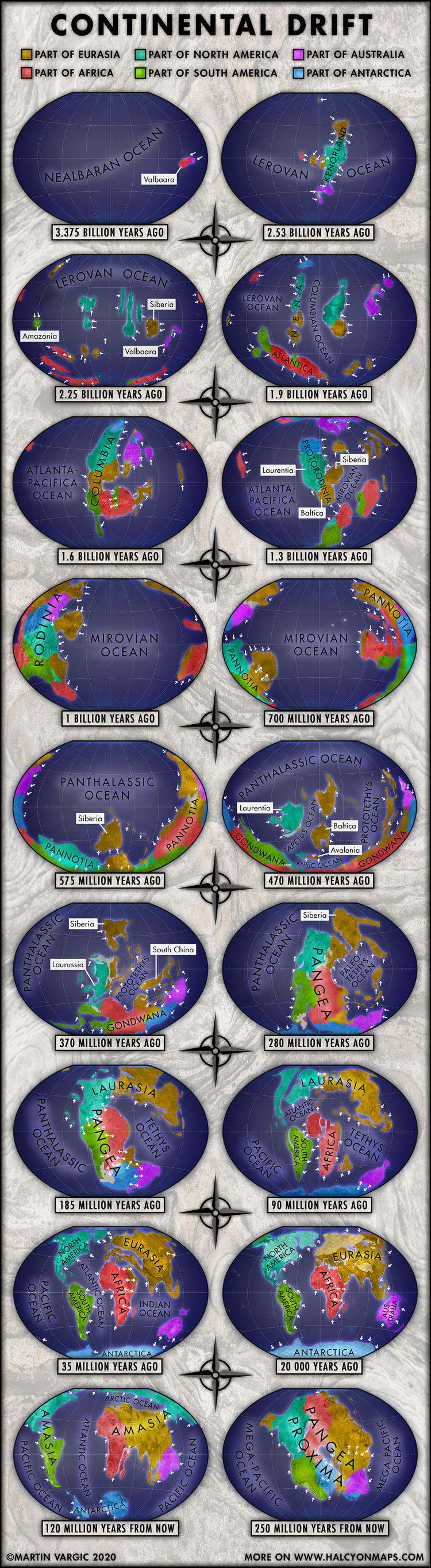 Continental Drift — Halcyon Maps