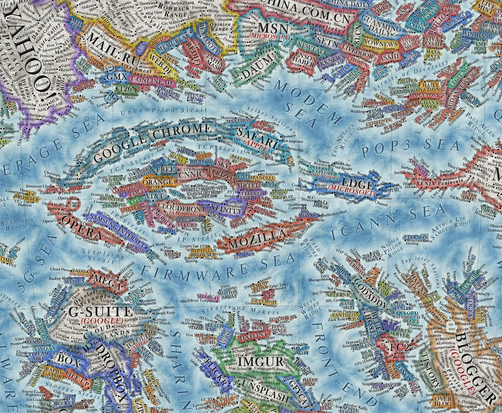 Map of the Internet — Halcyon Maps