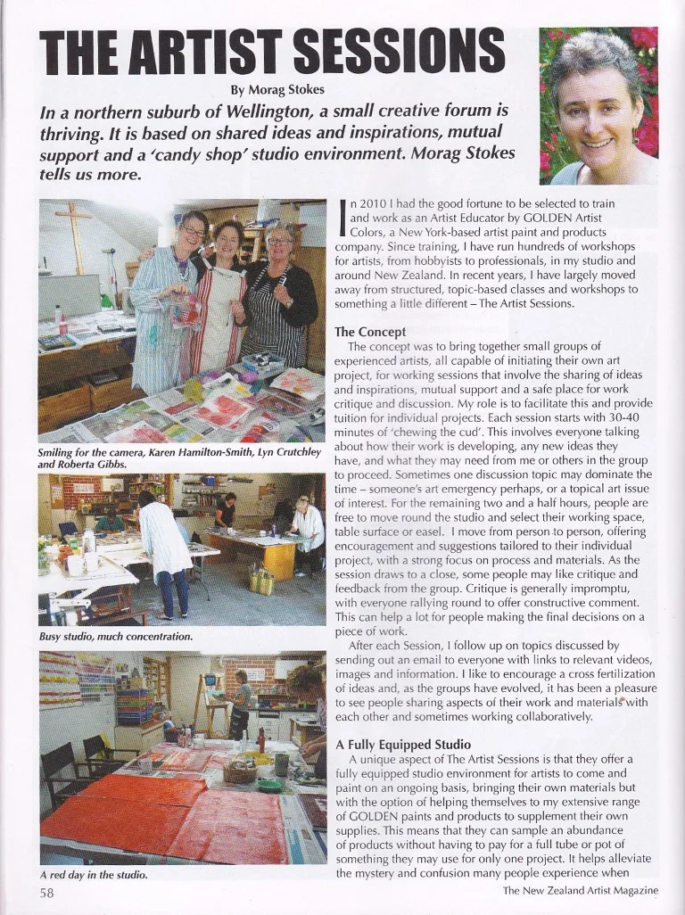 NZ Artist Magazine Article — Morag Stokes Art Studio