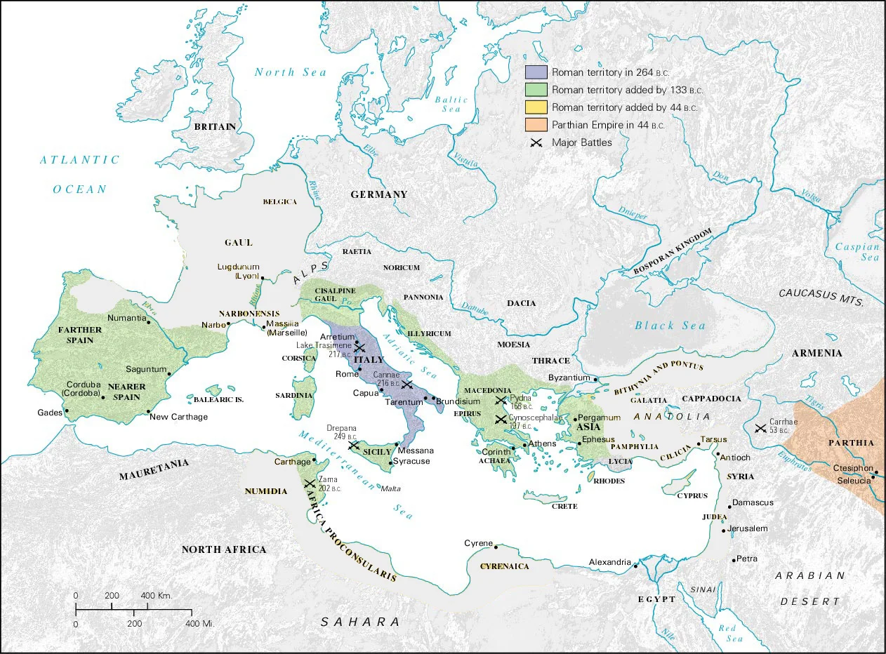 The Geography of Roman Conquest and Expansion — Latin for Rabbits