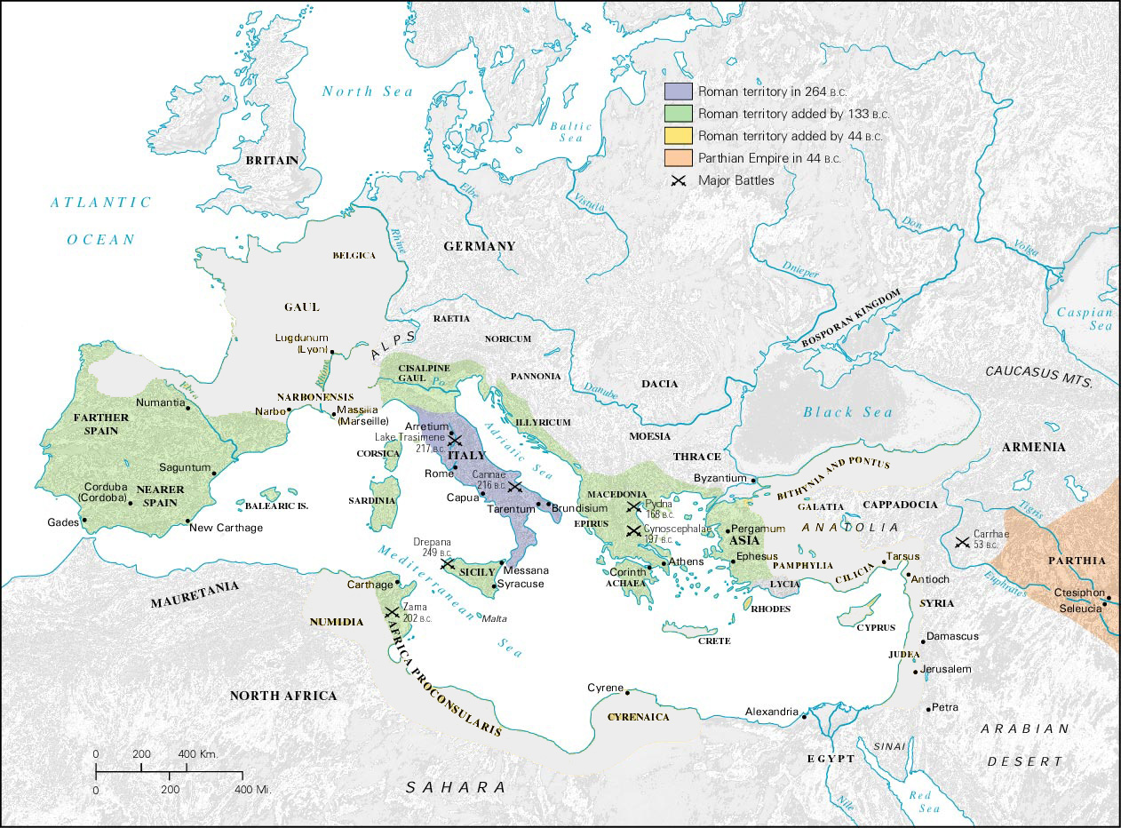 The Geography of Roman Conquest and Expansion — Latin for Rabbits
