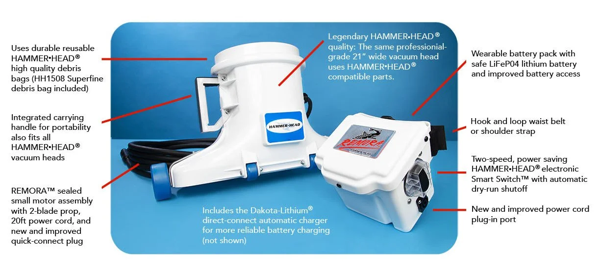 REMORA POOL VAC - HAMMER-HEAD POOL VACUUMS