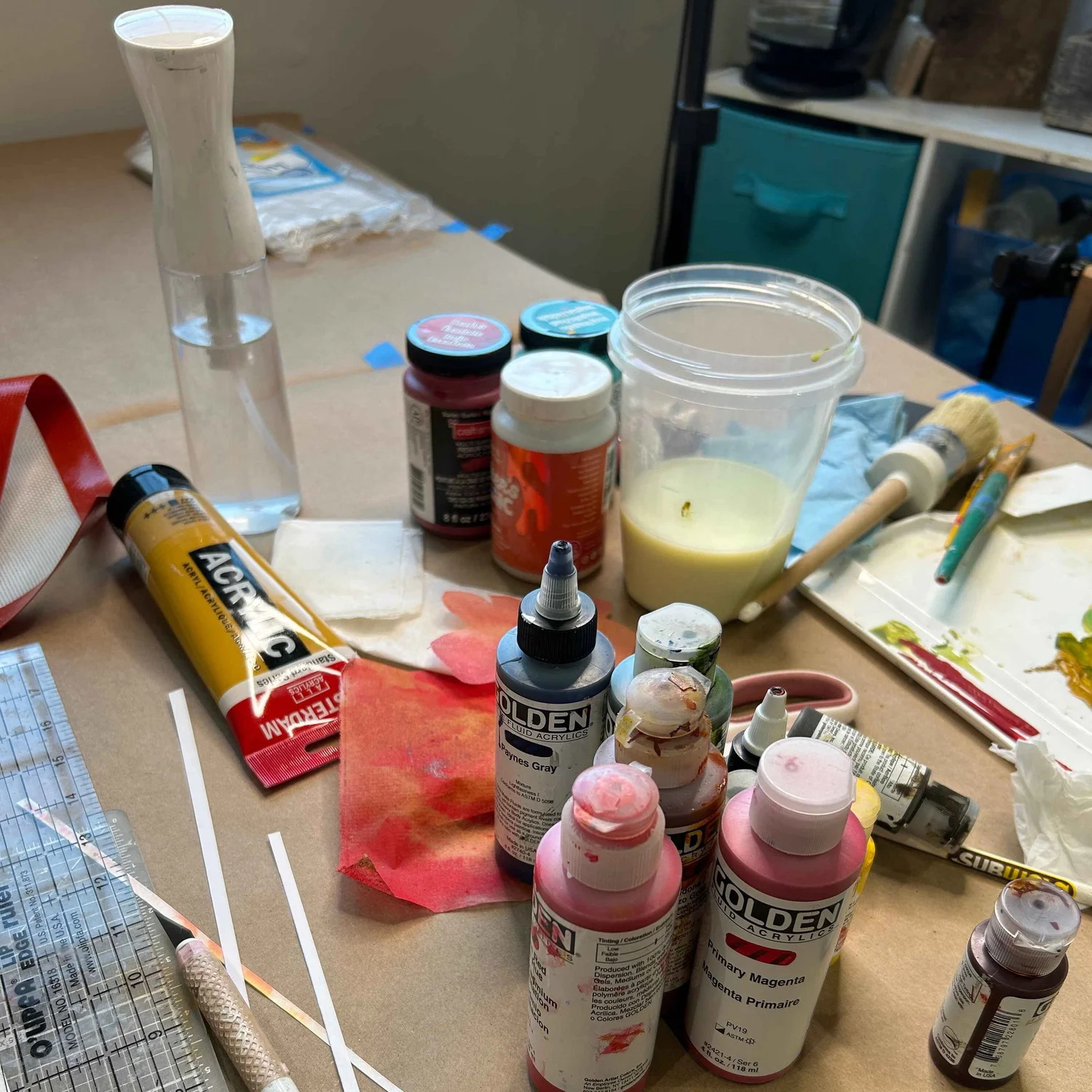 How I Use an Ecoprint on Paper as Inspiration for a Larger Canvas ...