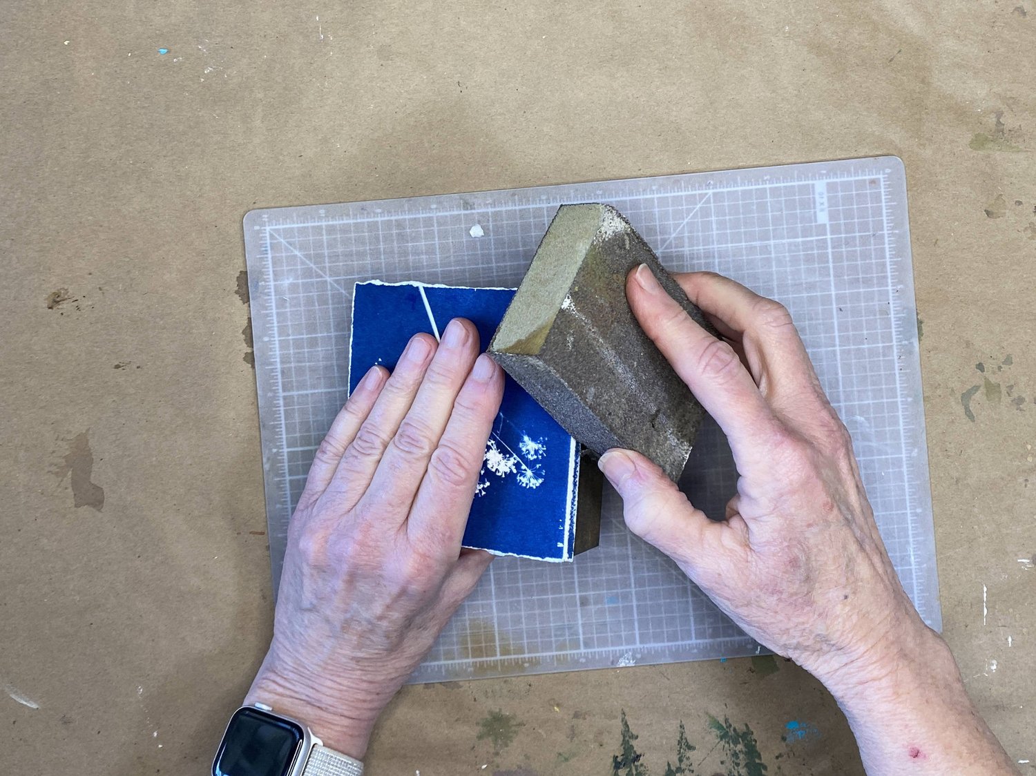 How to Glue Printed Paper to a Wood Panel — carol ann webster