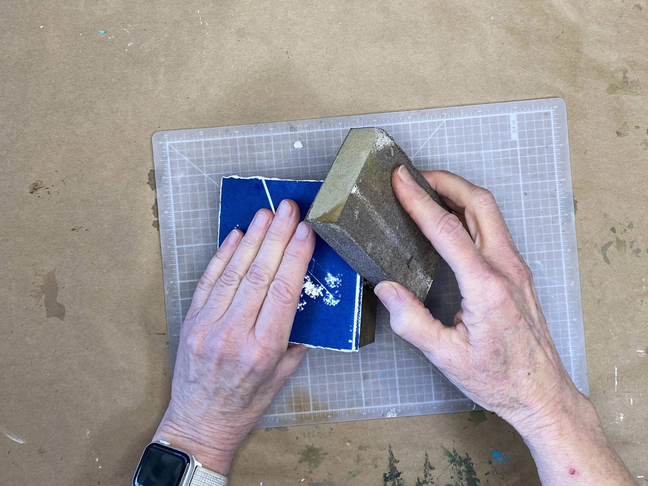 How to Glue Printed Paper to a Wood Panel — carol ann webster