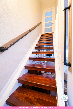 Quick and Easy Pipe and Wood Handrail — DIY Home Improvements Carolyn's ...