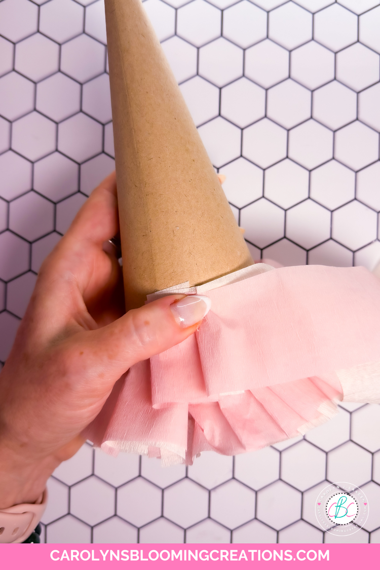 How to Make Glittery Crepe Paper Christmas Trees — DIY Home ...