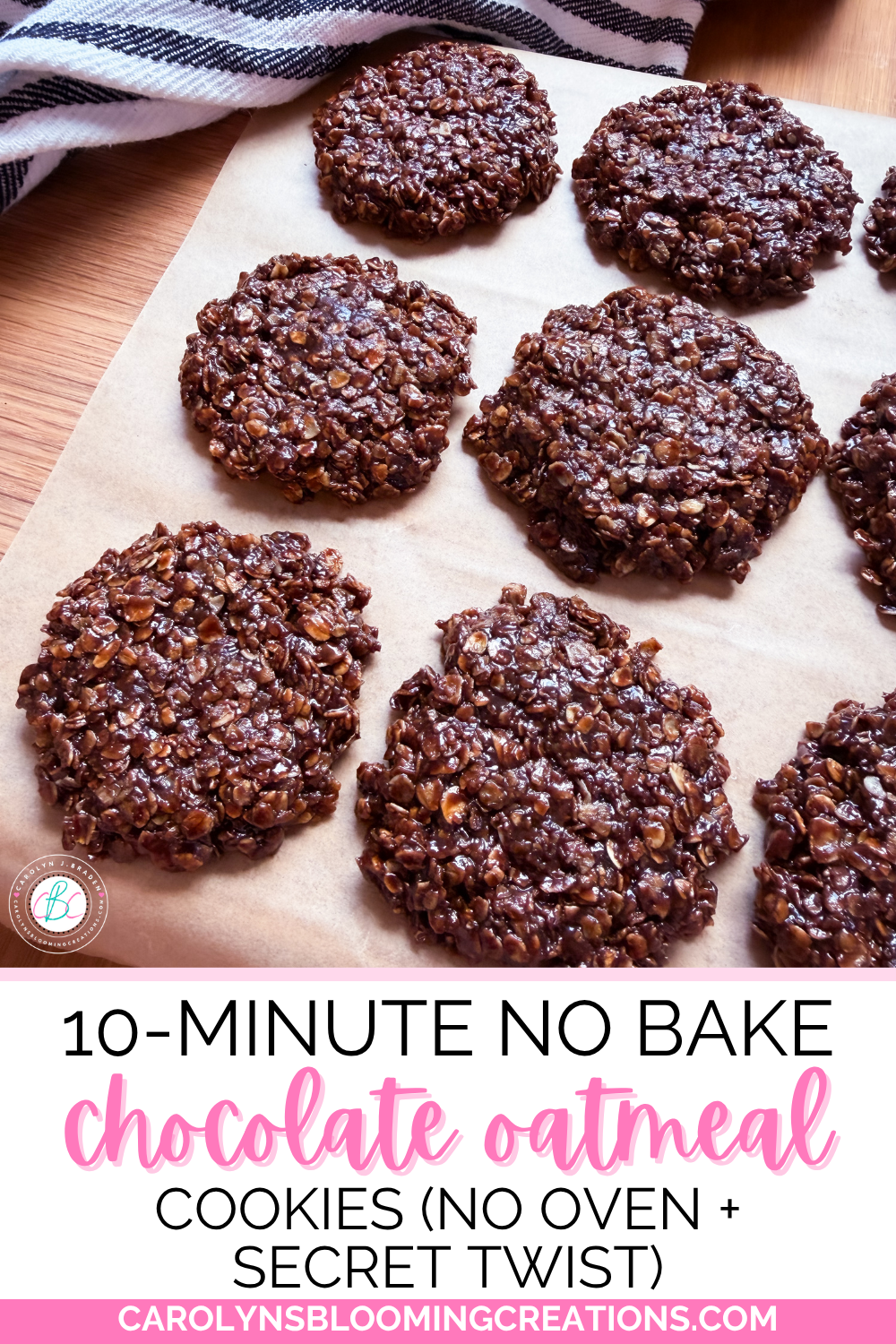 10-Minute No Bake Chocolate Oatmeal Cookies (No Oven + Secret Twist ...