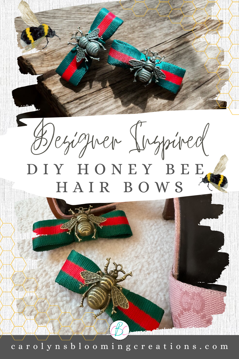 Designer Inspired DIY Honey Bee Hair Bows — DIY Home Improvements ...