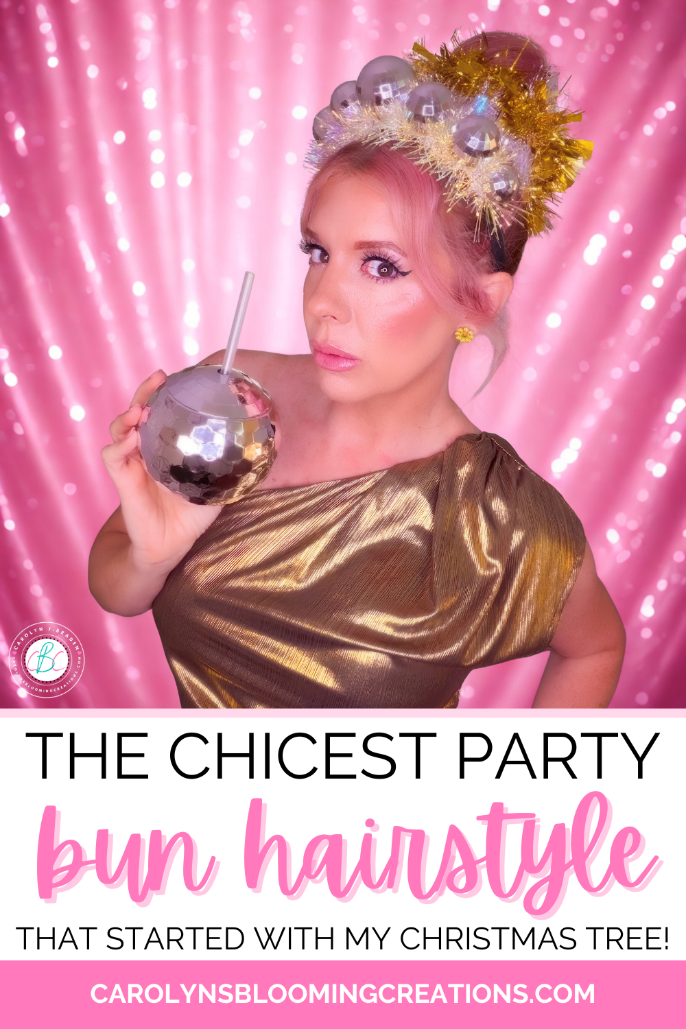 The Chicest Party Bun Hairstyle That Started with a Christmas Tree ...