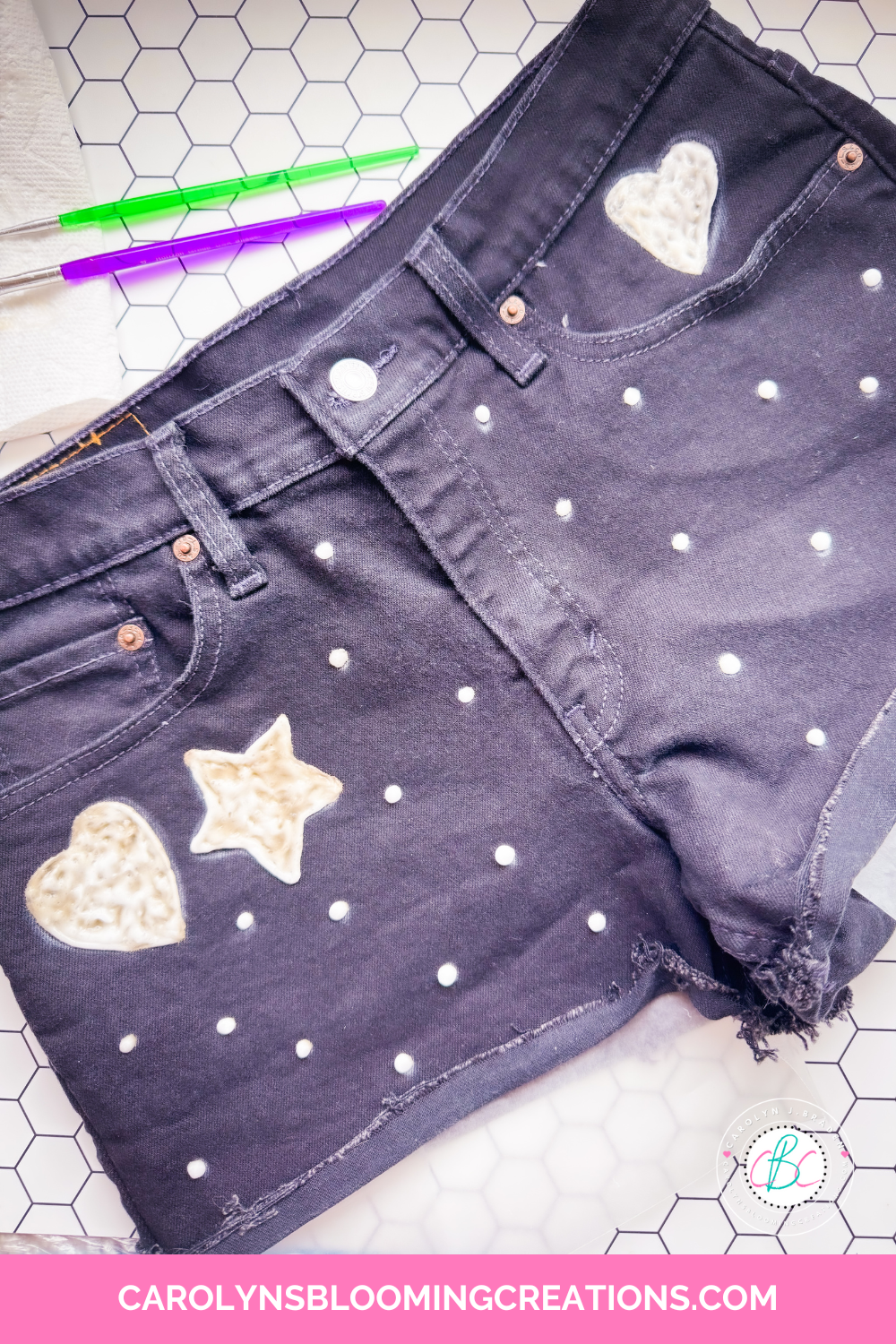 How to Create Bleach Pen Designs on Black Denim — DIY Home Improvements ...