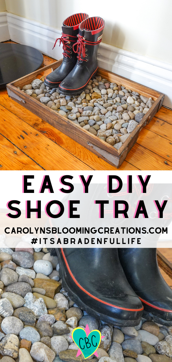 Easy DIY Shoe Tray + Mini Foyer Makeover! #ItsaBradenfulLife — DIY Home ...