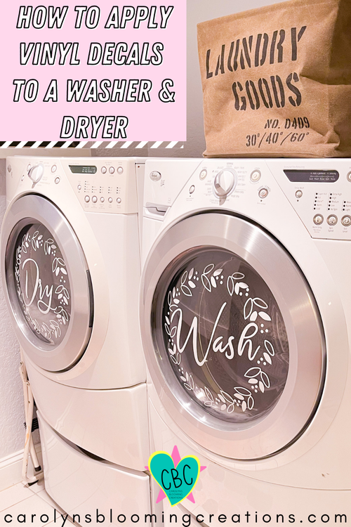 Laundry Room Mini Makeover : How to Apply Vinyl Decals to Your Washer ...