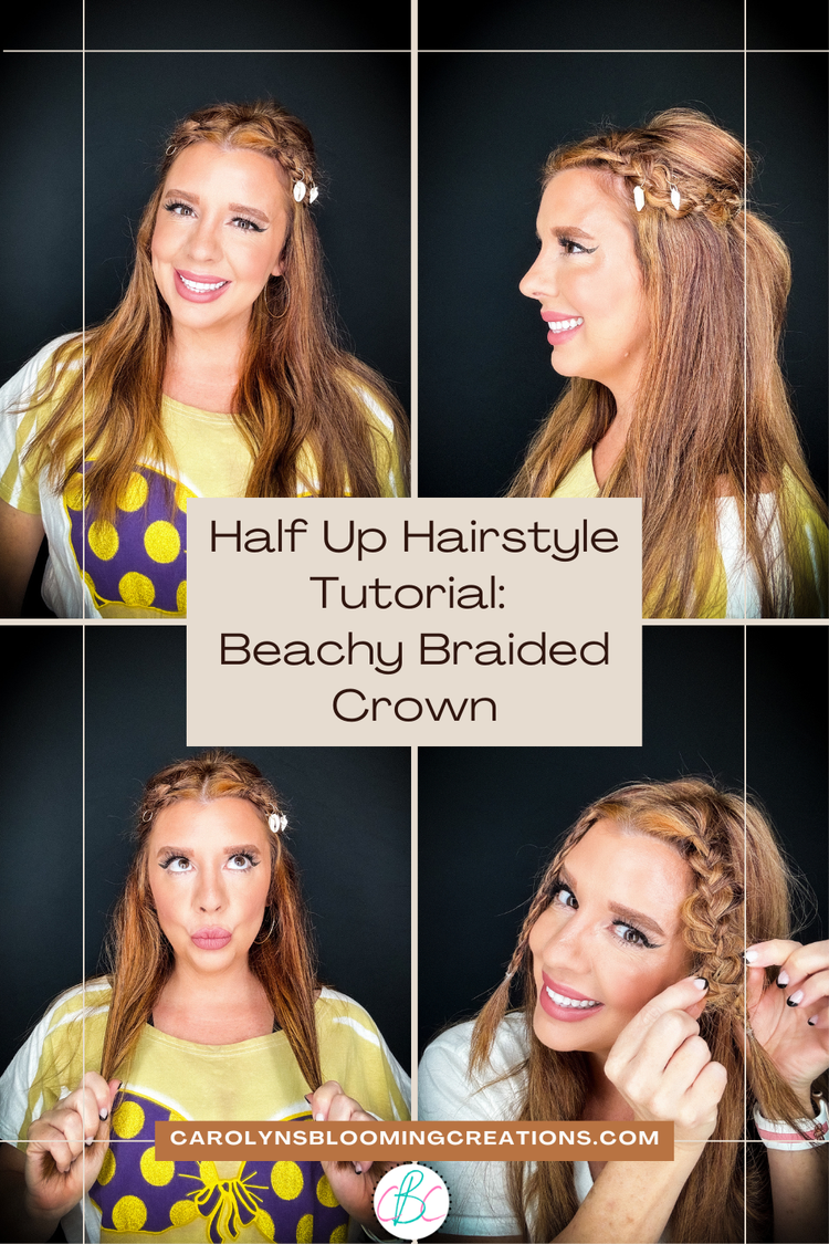 Beachy Braided Crown Half Up Hairstyle Tutorial — DIY Home Improvements ...