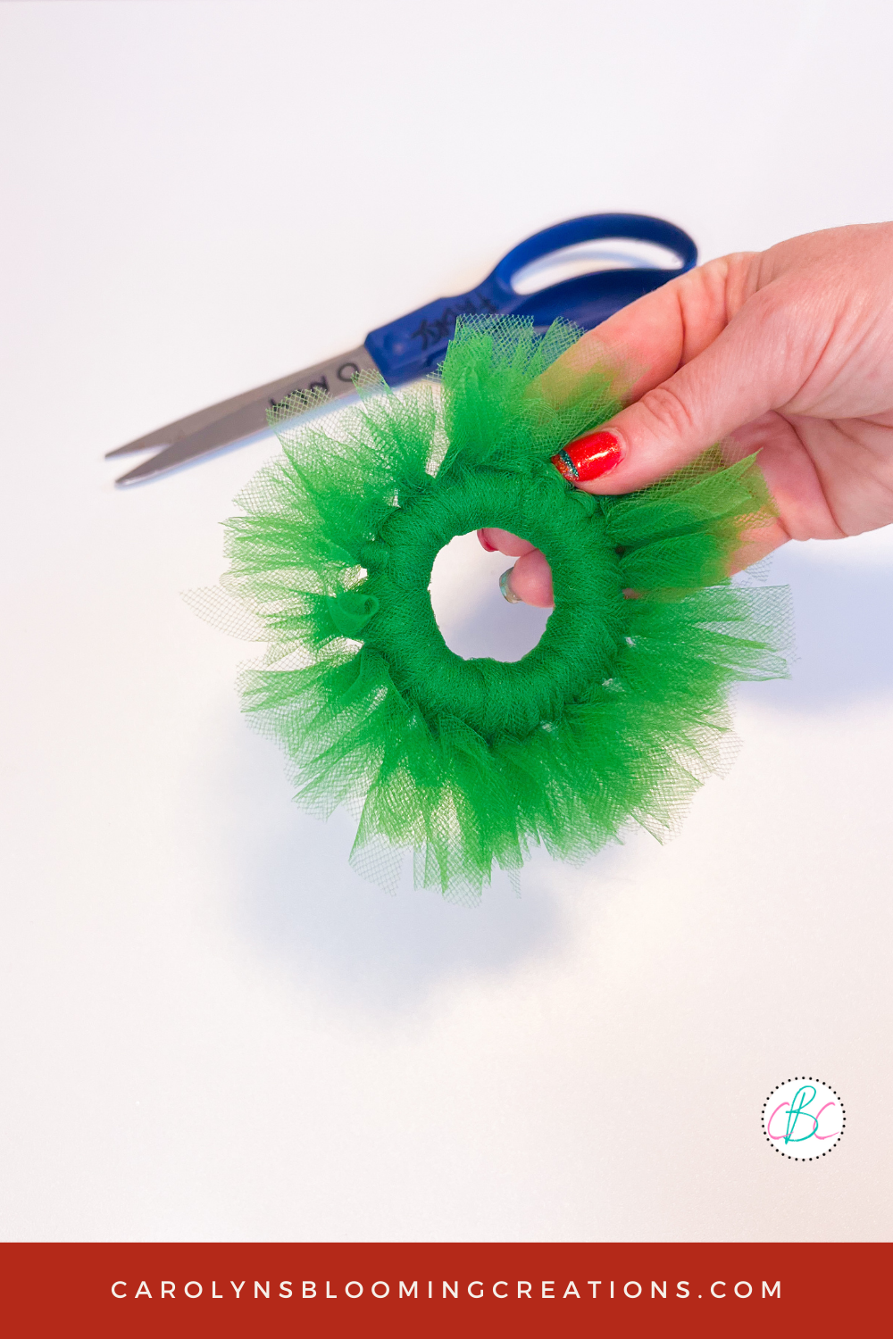 How To Make a Tulle Christmas Wreath Ornament — DIY Home Improvements ...