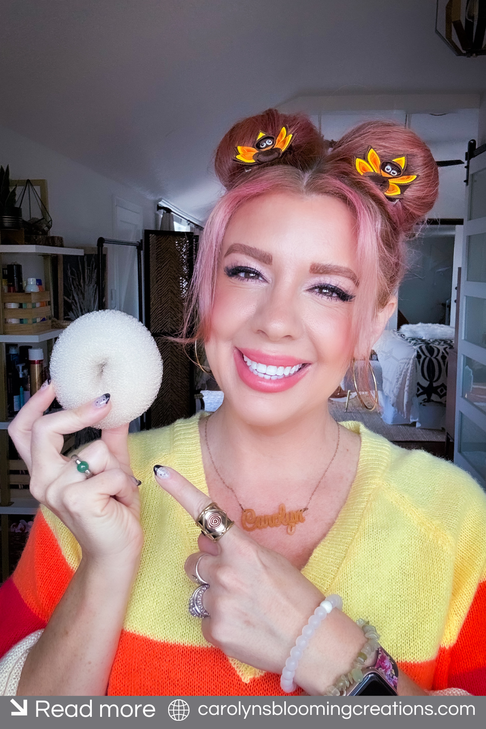 How to Create Easy Bun Hairstyles with a Sponge Bun Maker — DIY Home ...