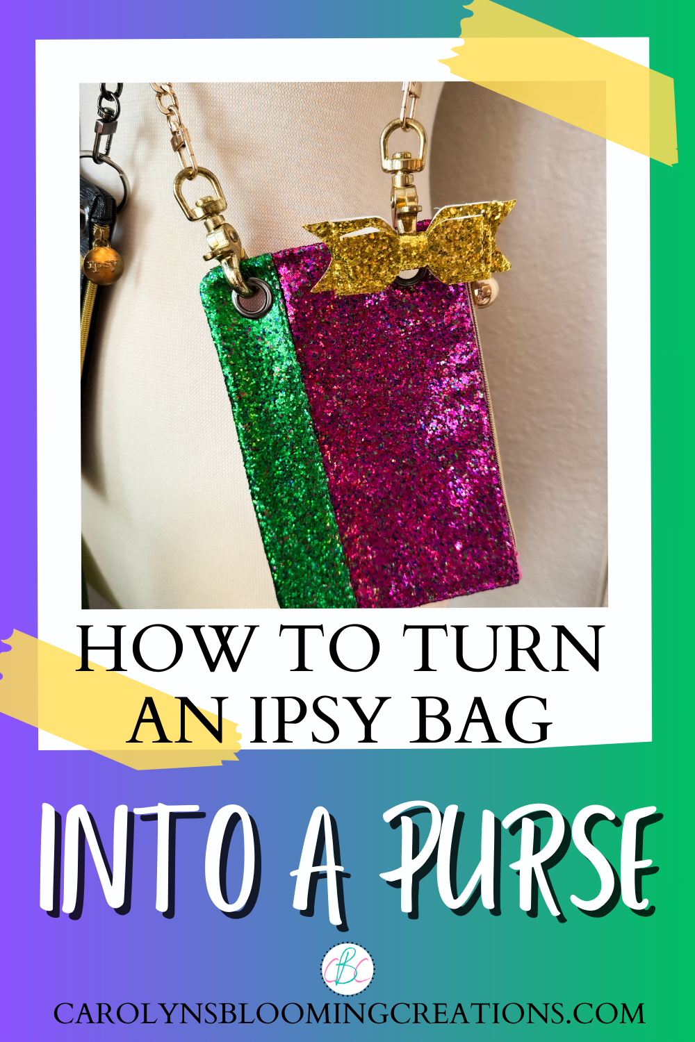 How To Turn An Ipsy Bag Into a Purse — DIY Home Improvements Carolyn's ...