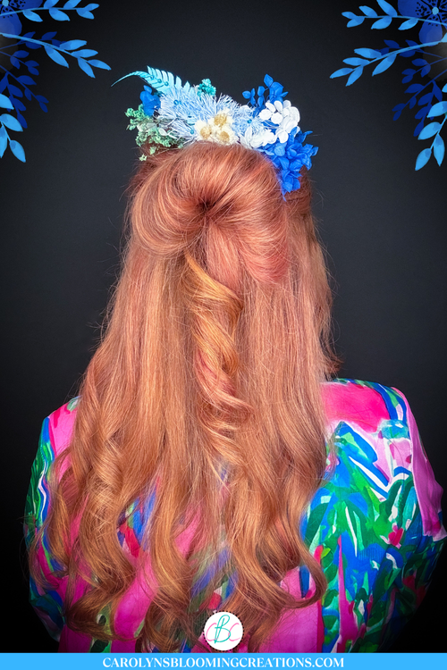 How to Make a Something Blue Dried Flowers Hair Comb — DIY Home ...