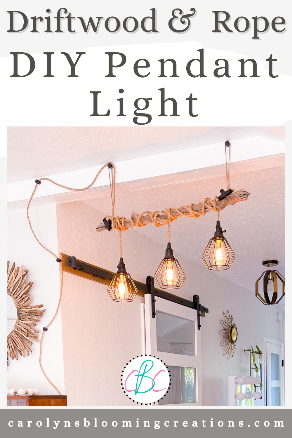 How to Make a Driftwood and Rope Pendant Light — DIY Home Improvements ...