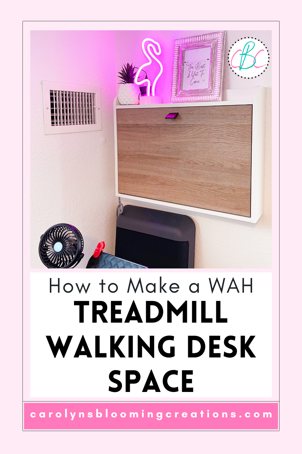 How to Make a WAH Treadmill Walking Desk Space — DIY Home Improvements ...