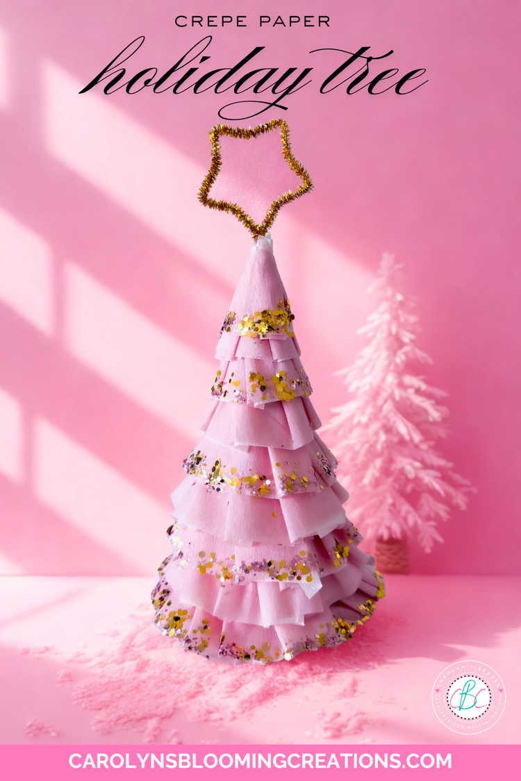 How to Make Glittery Crepe Paper Christmas Trees — DIY Home ...