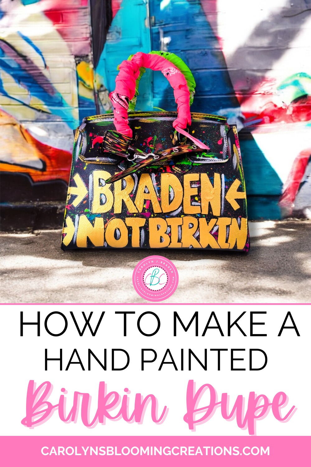 How to Make a Hand Painted Birkin Dupe — DIY Home Improvements Carolyn ...