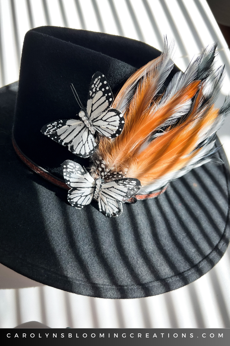 Butterfly Glitter Cowboy Hat Thrift Store Makeover — DIY Home ...