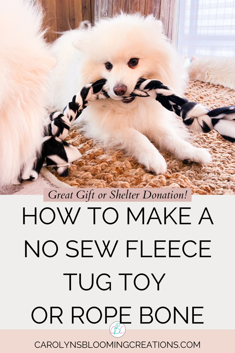 How To Make a No Sew Fleece Tug Toy or Dog Rope Bone — DIY Home ...