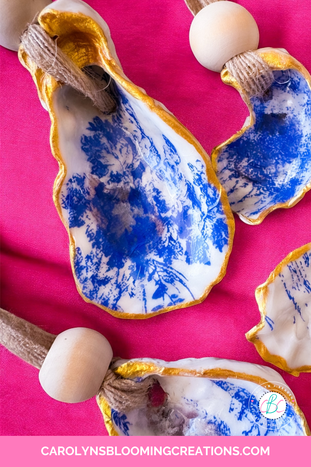 How to Make Oyster Shell Decoupage Resin Sealed Ornaments — DIY Home ...