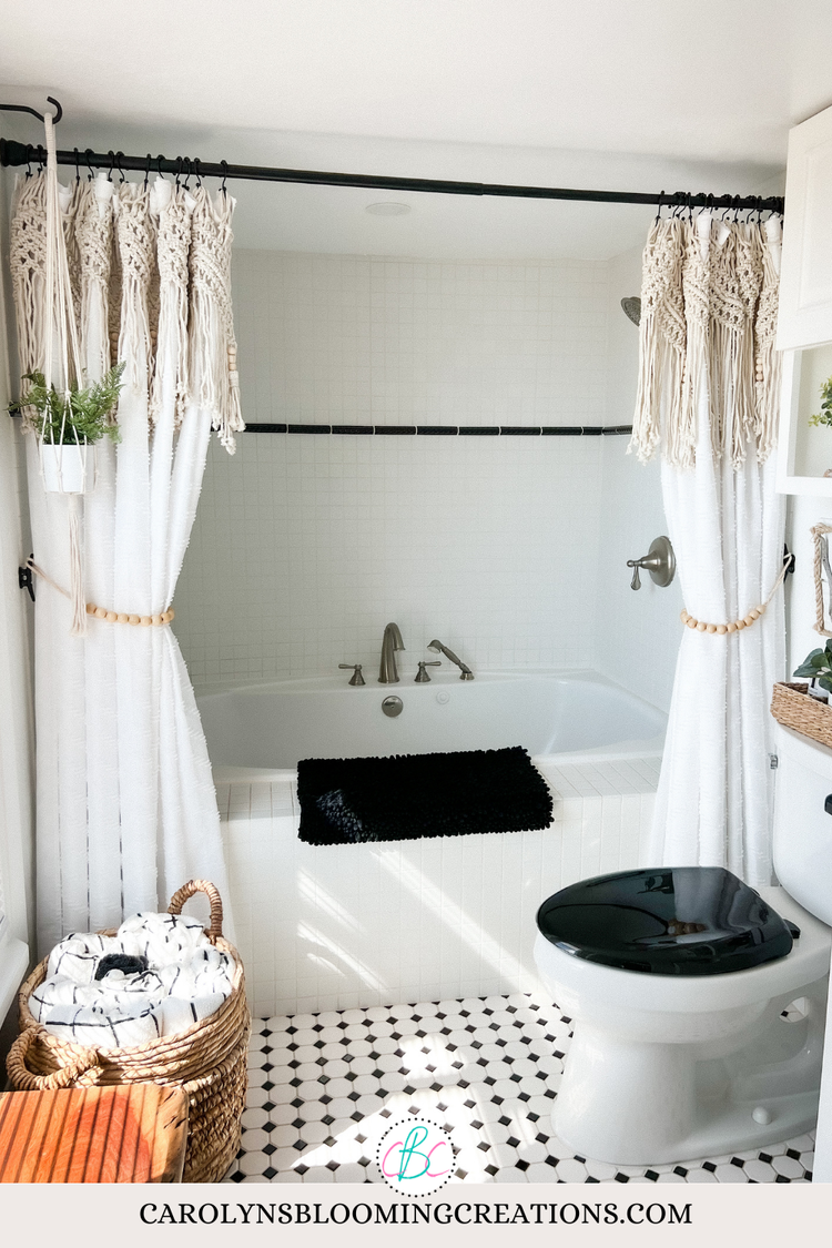 How To Create DIY Macrame Shower Curtain Accents — DIY Home ...