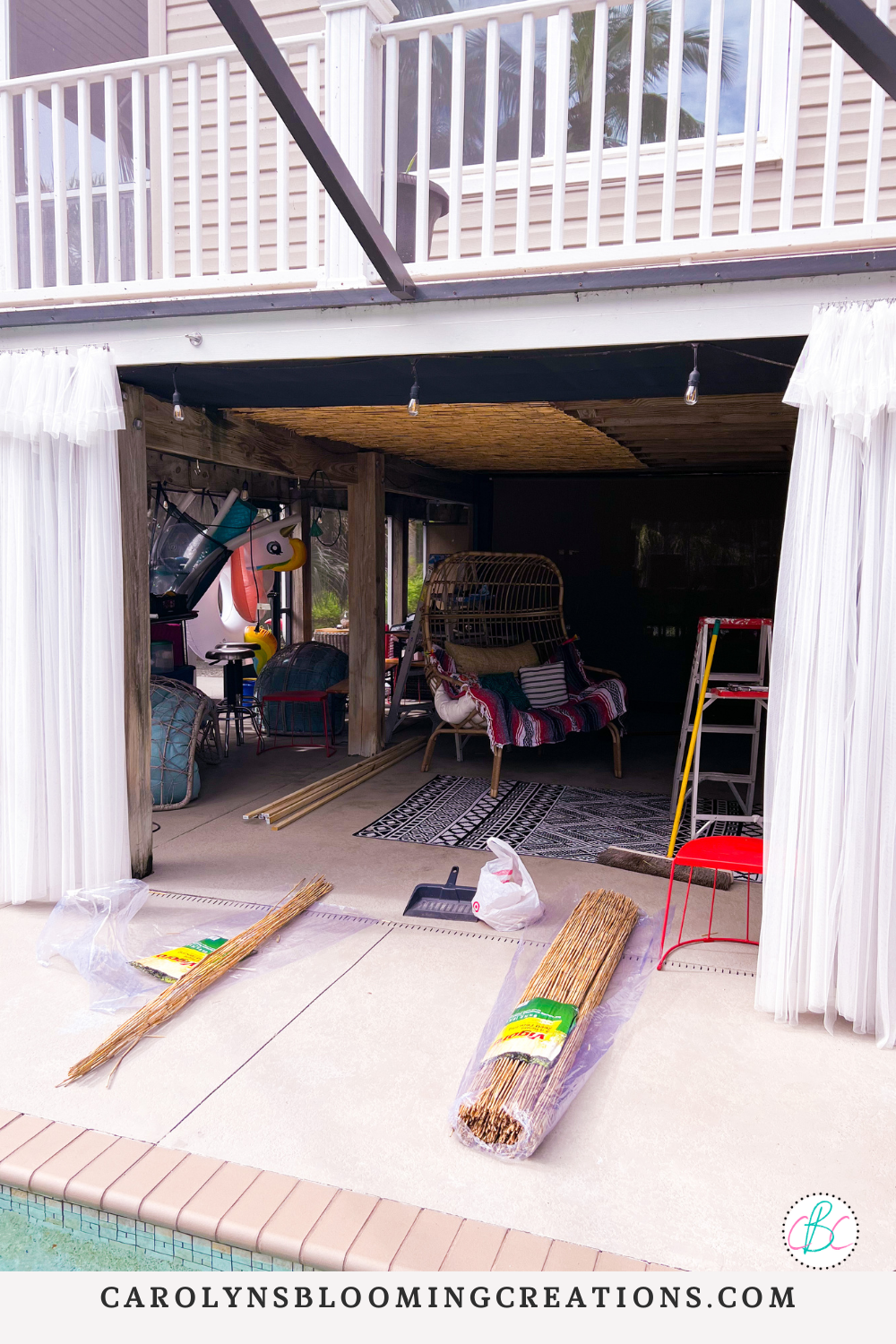 How To Hide Ugly Ceilings With Reed Fencing — DIY Home Improvements ...