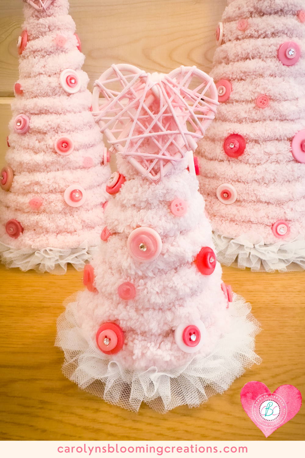 How to Make Valentine’s Day Fluffy Button Trees — DIY Home Improvements ...